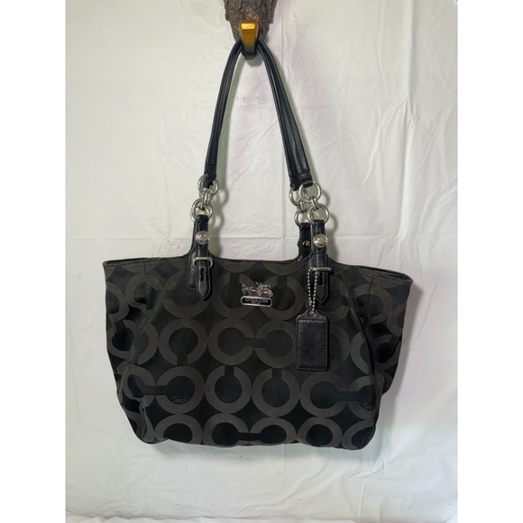Coach | Bags | Vintage Coach Signature Mia Op Art Tote Shoulder Bag ...